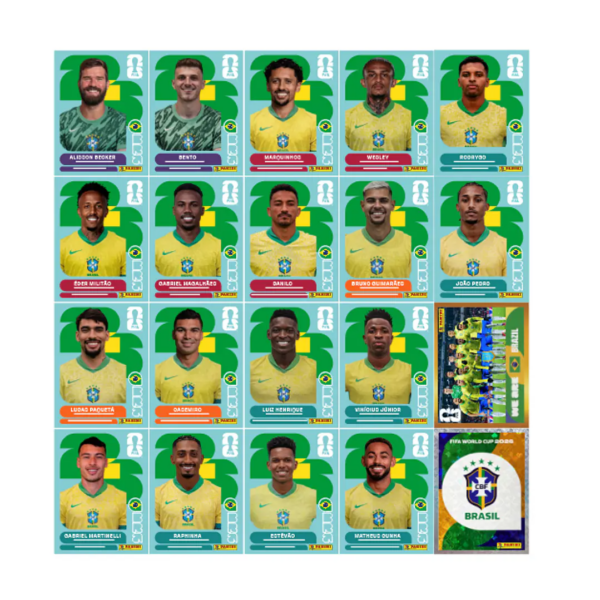 Figurinhas Brasil Copa do Mundo 2026 para Imprimir – Seleção Completa ...